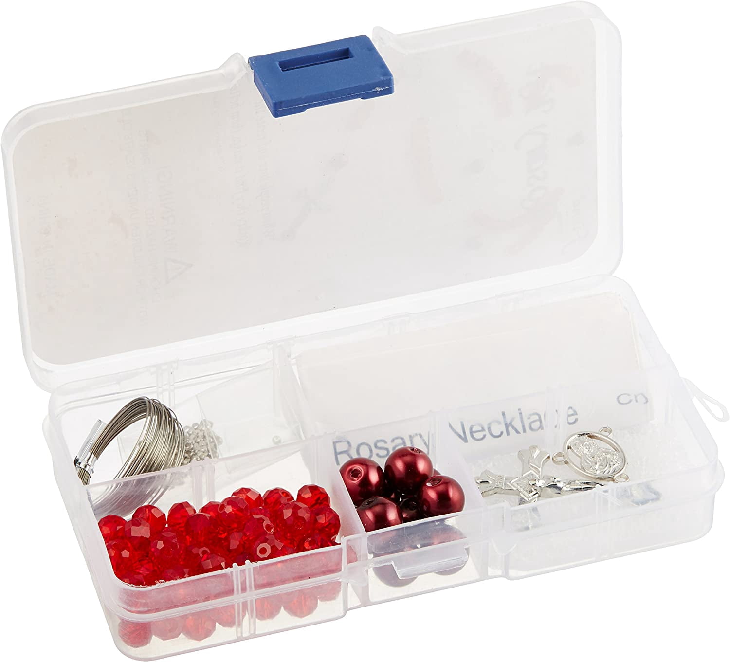 Rosary Kit, Red Catholic Prayer Beading Kit, First Communion Gift For ...