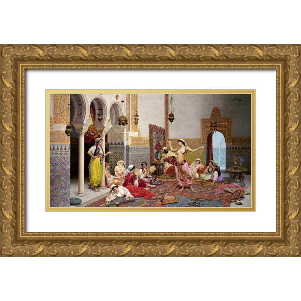Rosati, Giulio 18x12 Gold Ornate Wood Framed with Double Matting Museum ...