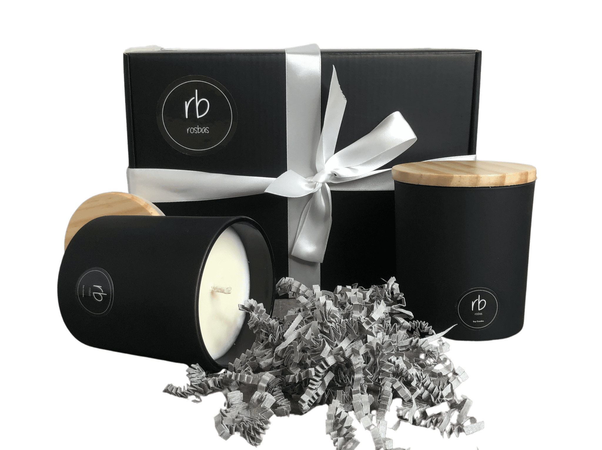 Rosbas, Candle Gift Set, Gardenia Scented, Natural Soy Wax, 7 oz Matte ...