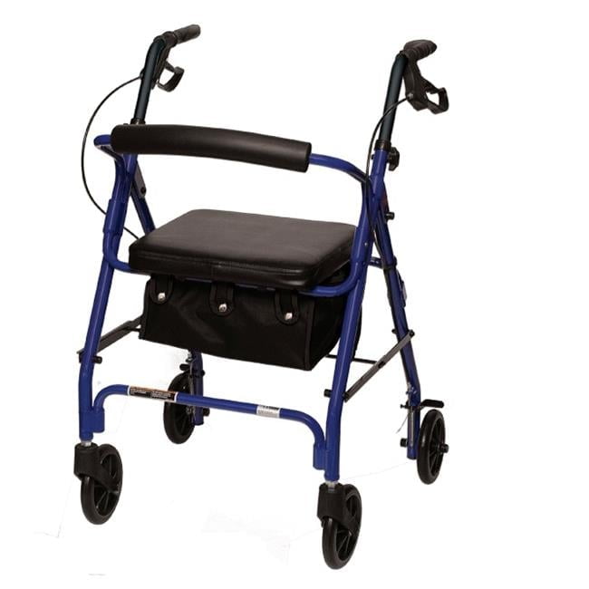 Roscoe Medical 6 in. 250 lb Junior Aluminum Rollator Wheels, Burgundy ...