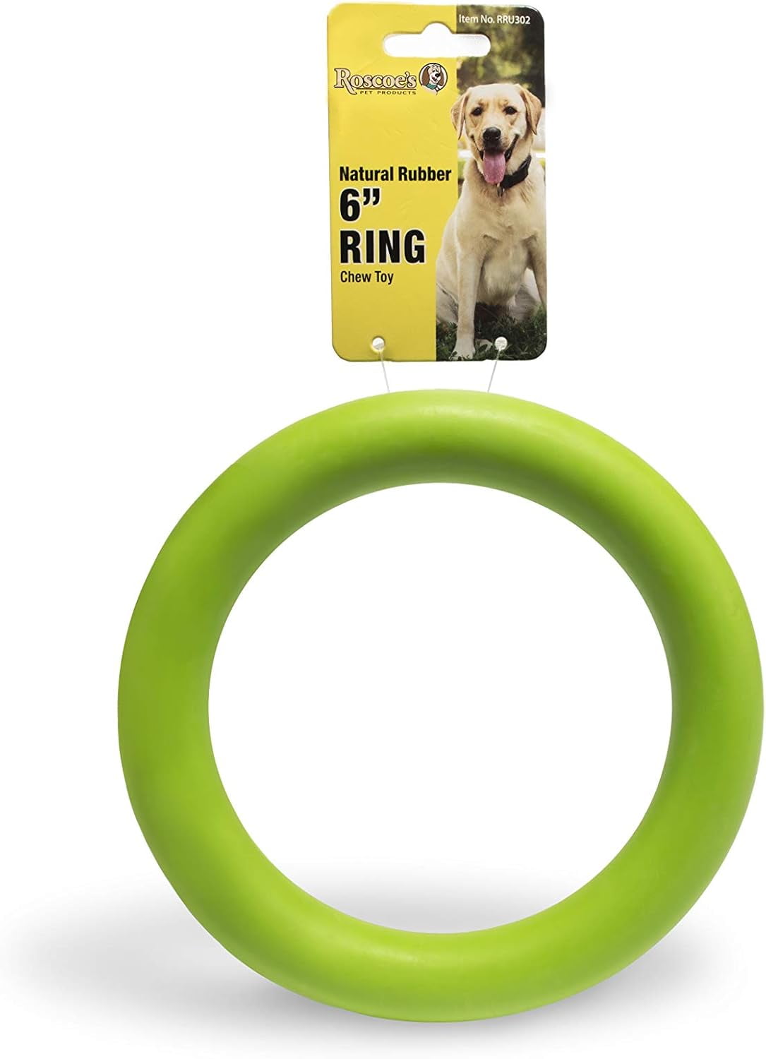 Roscoe's Pet Products Natural Rubber Ring Chew Toy for Dogs. Safe and ...