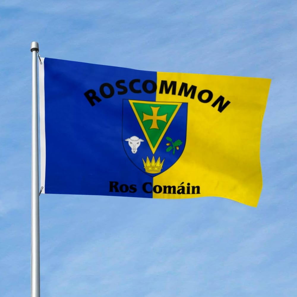 Roscommon Ireland County Flag 3x5ft Vivid Color Double Stitched with 2 ...