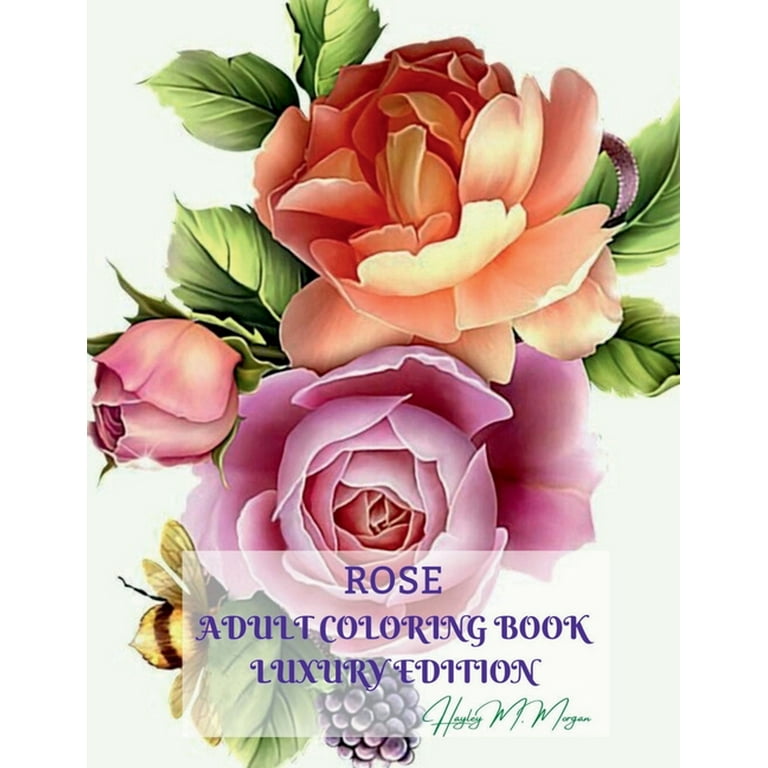 coloring book rose flower