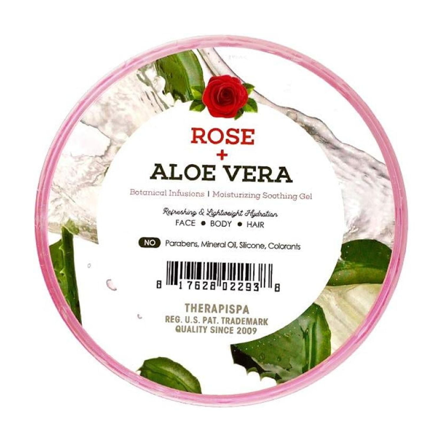 Rose + Aloe Vera Moisturizing Soothing Gel 10.1 fl oz / 300 mL ...