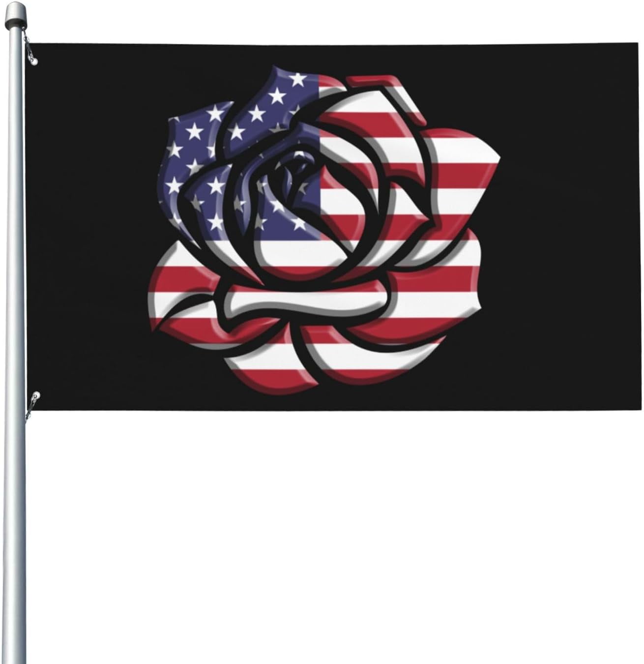 Rose America Flag Flag Banner Flags Garden Flag Home House Flags Parade ...