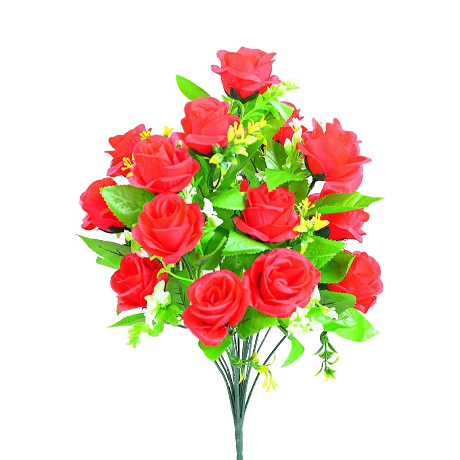 Rose Artificial Flowers Fake Plants For Outdoors Summer Decor Uv ...