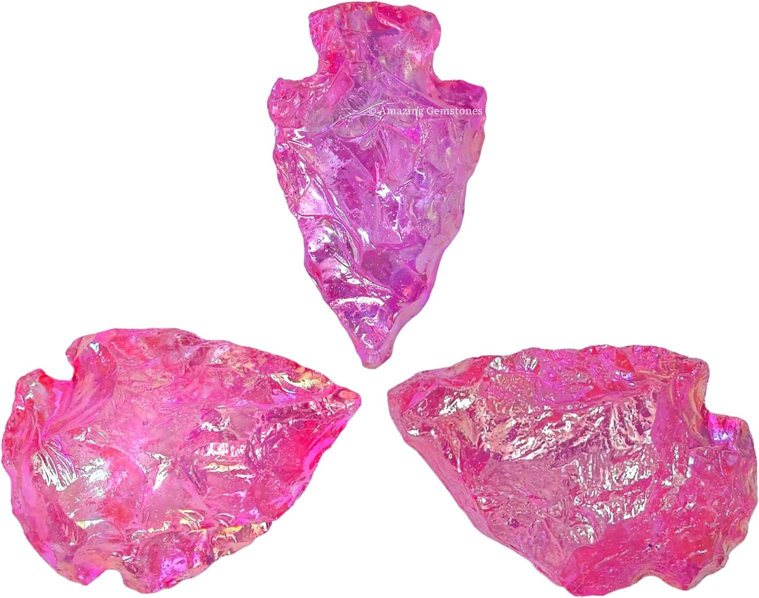 Rose Aura Quartz Crystal Arrow Head Stone (1" to 1.5" Inch) - Walmart.com
