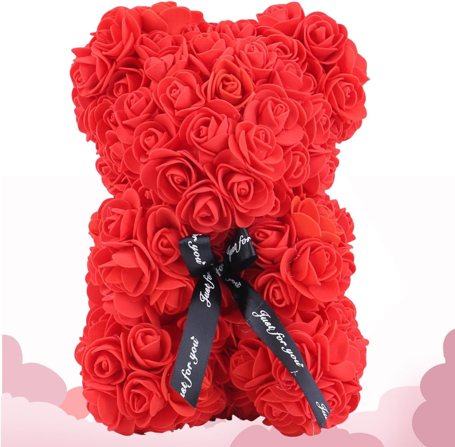 Rose Bear Flower Bear 8.6 inch Artificial Rose Flower Bear Romantic ...