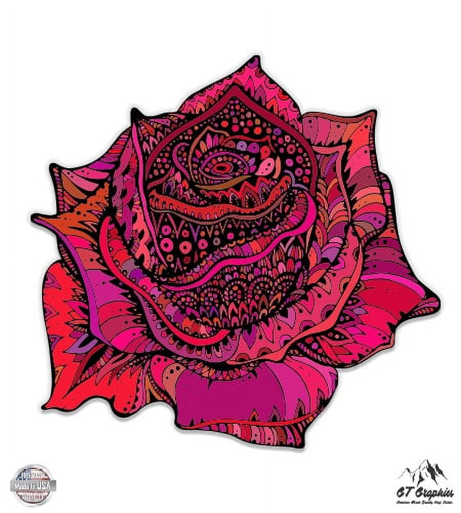 Rose Beautiful - 3" Vinyl Sticker - For Car Laptop I-Pad Phone Helmet ...