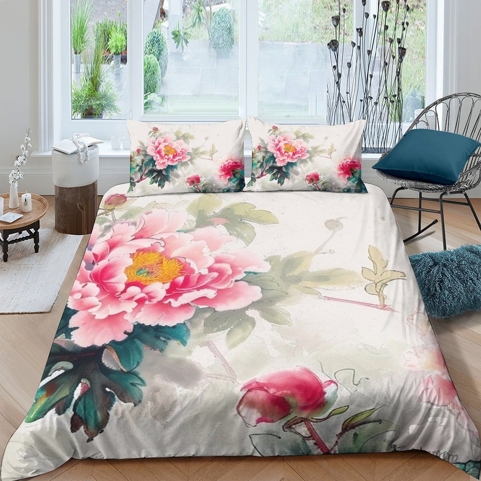 Rose Bedding Set Quilt Cover 3D Printed Comforter Covers Duvet聽 for ...
