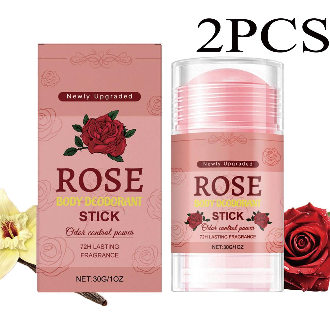 Rose Body Od&or,Natural Deodorizing Body Care Stick,Long Lasting ...