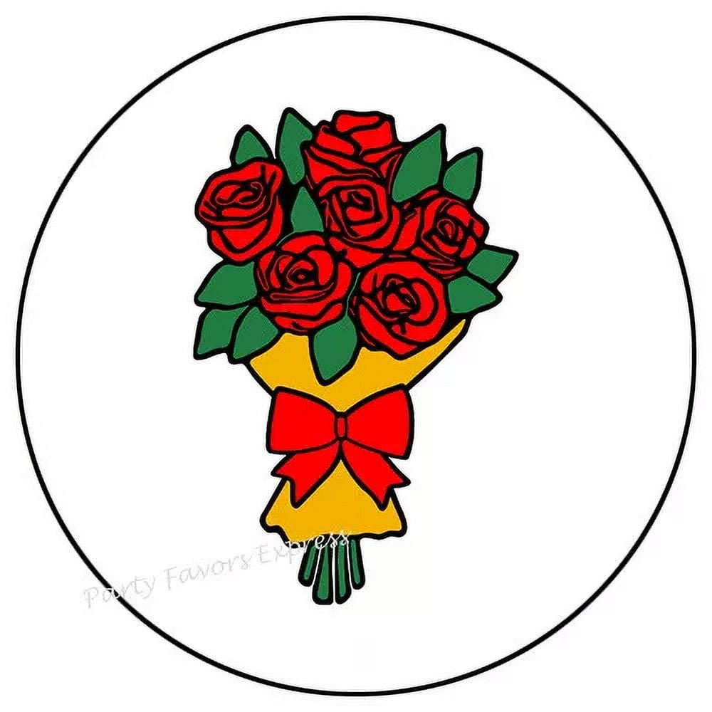 DOPASTICKER Rose Bouquet Stickers Favors Phone Decal Water Bottle ...