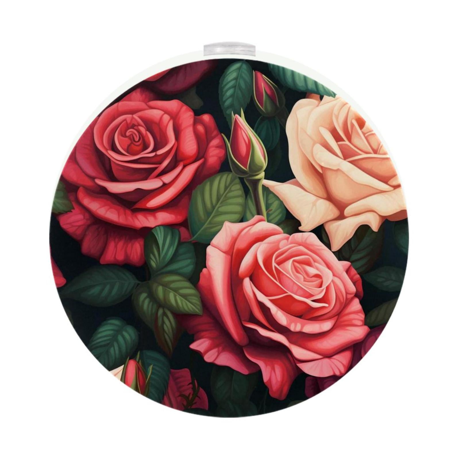 Rose Bright and Compact LED Round Night Light - Set of 2, Energy ...