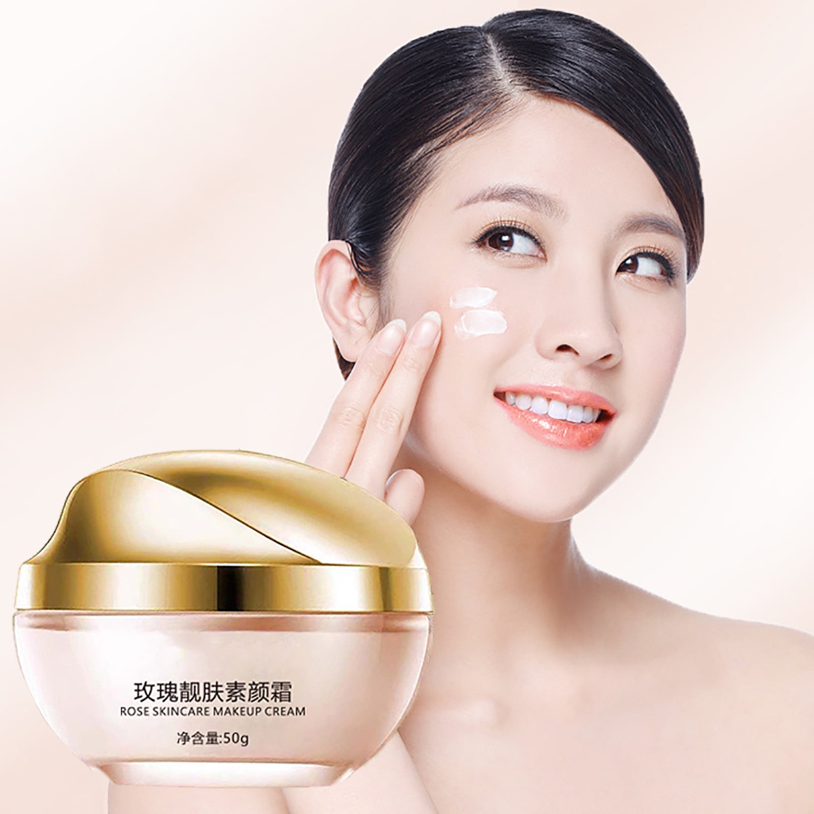 Rose Brightening Face Cream - 50g Moisturizing & Concealing Cream with ...