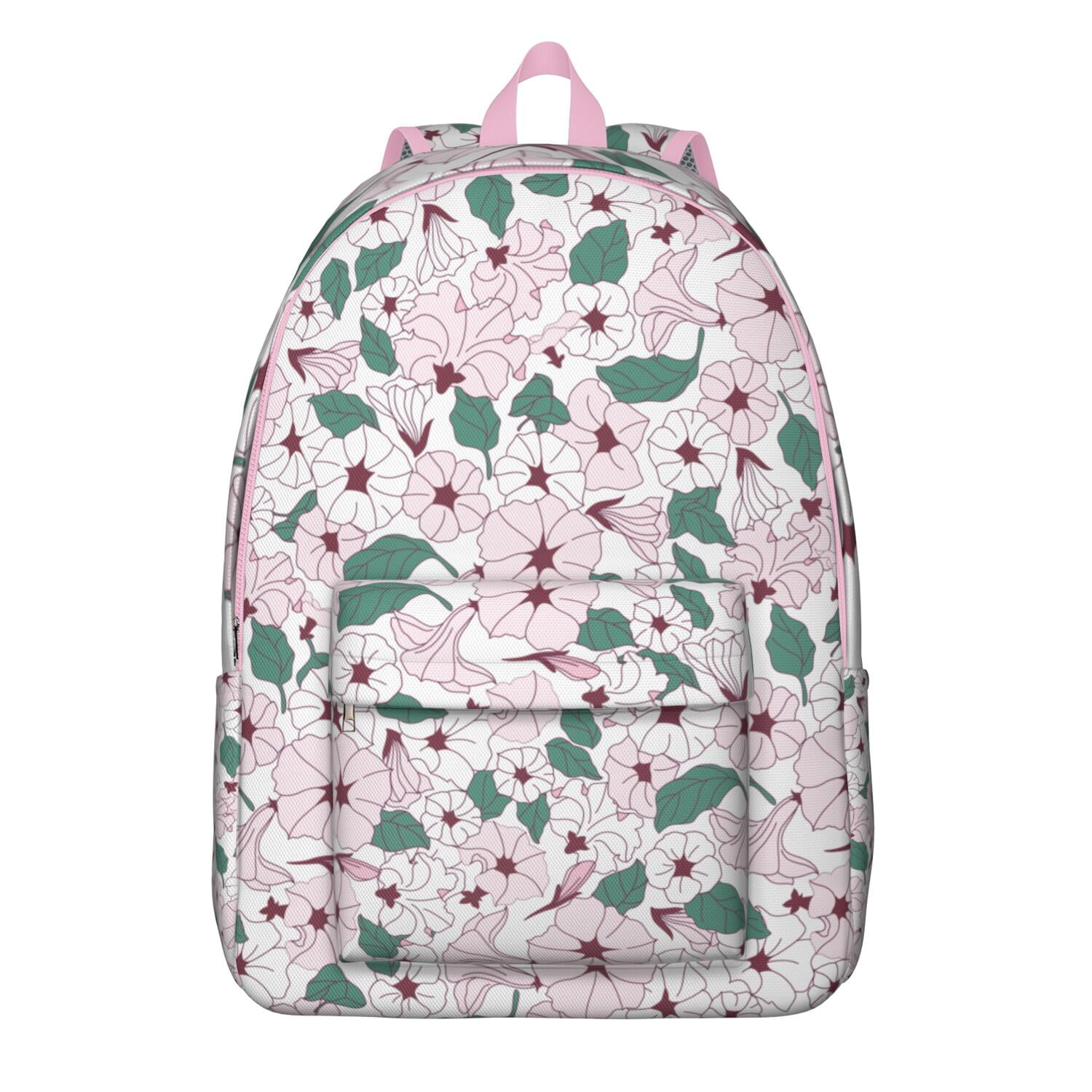 Rose & Butterfly Backpack - Vintage Waterproof Bookbag with Romantic ...