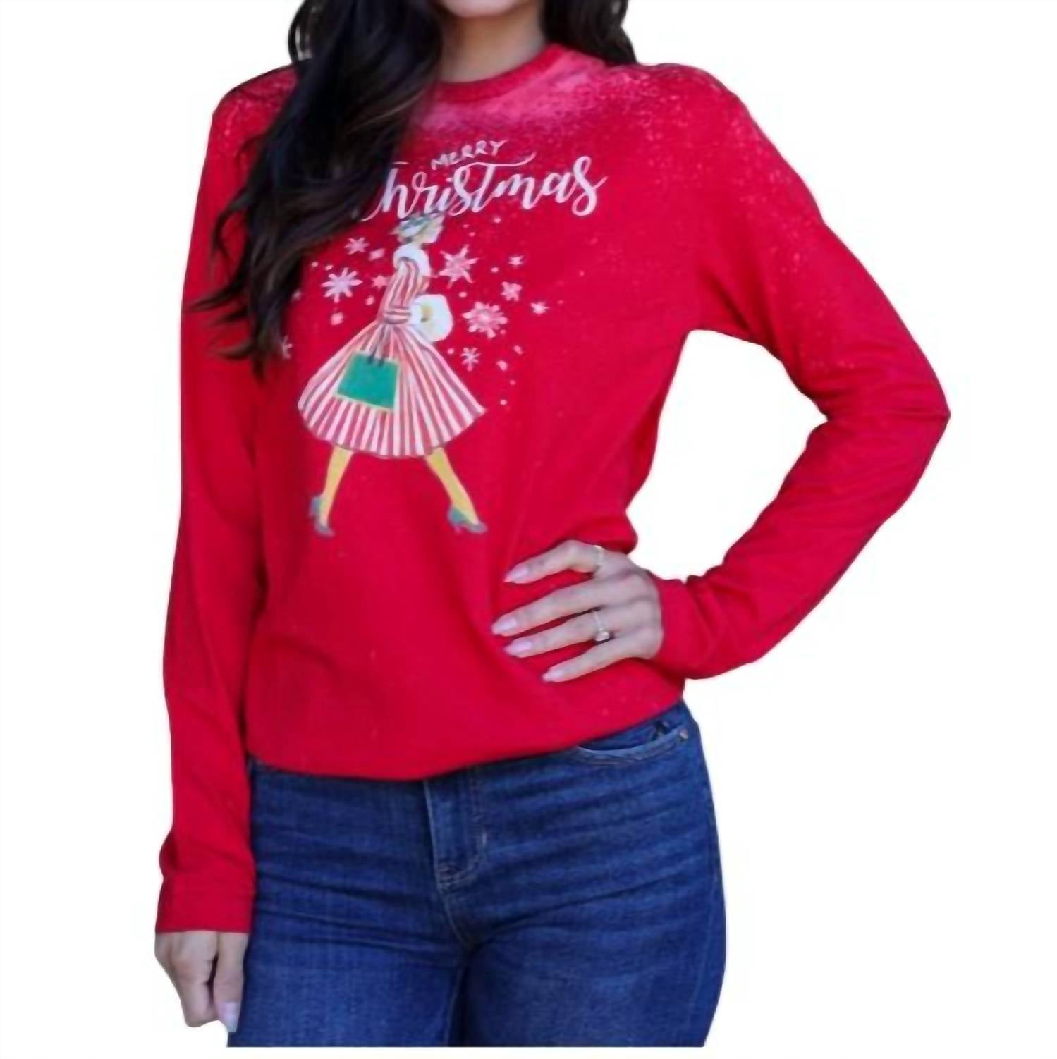Rose Canyon Ranch Lil Miss Shopper Christmas Tee - Walmart.com