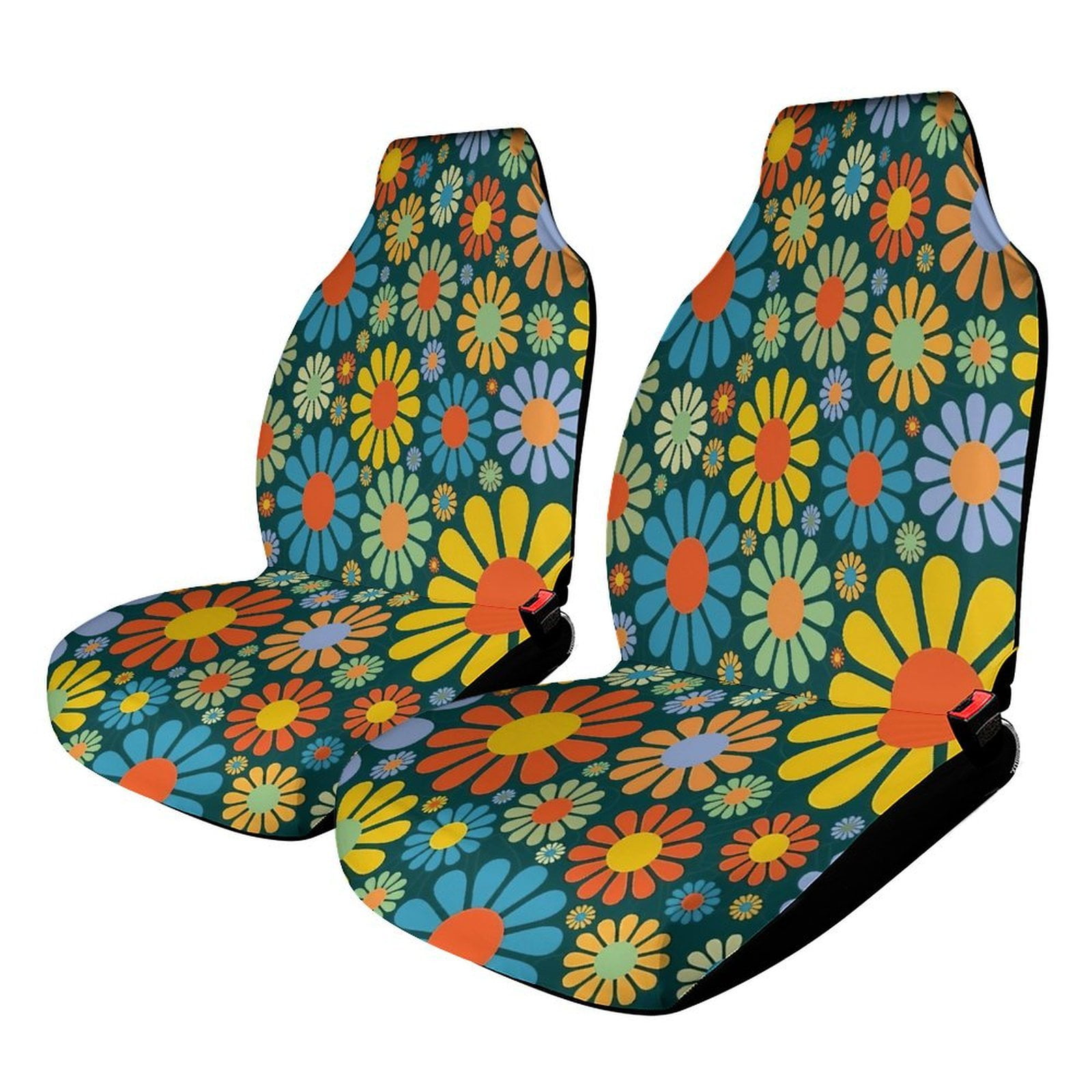 Rose Car Seat Cover Set Auto Front Bucket Cushion Protect Accessories 2 ...