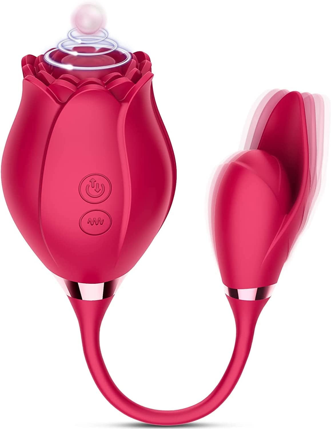 Rose Clitoral Stimulator For Women Thrusting G Spot Dildo Vibrator