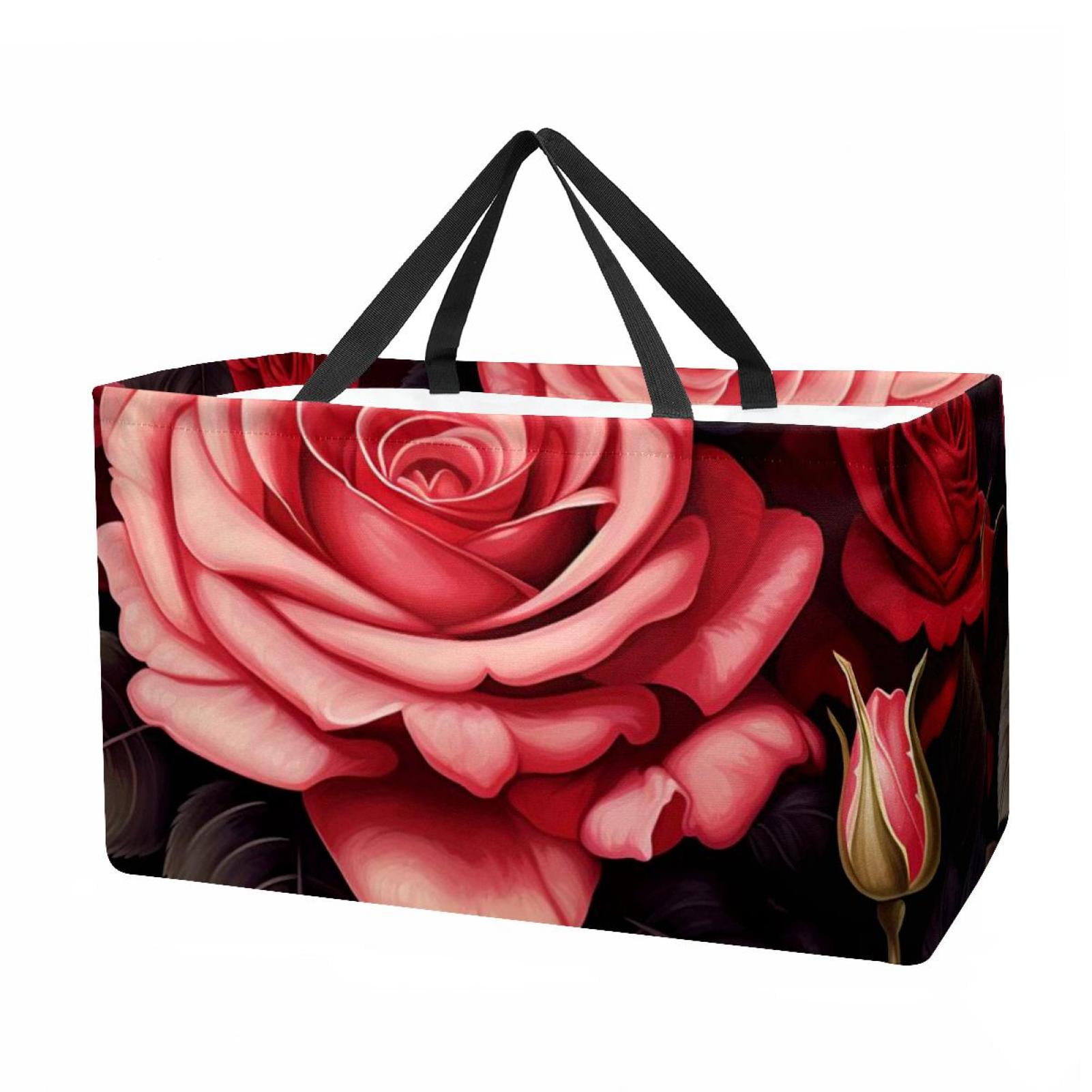 Rose Collapsible Oxford Cloth Storage Bins Toy Basket Tote Bag ...