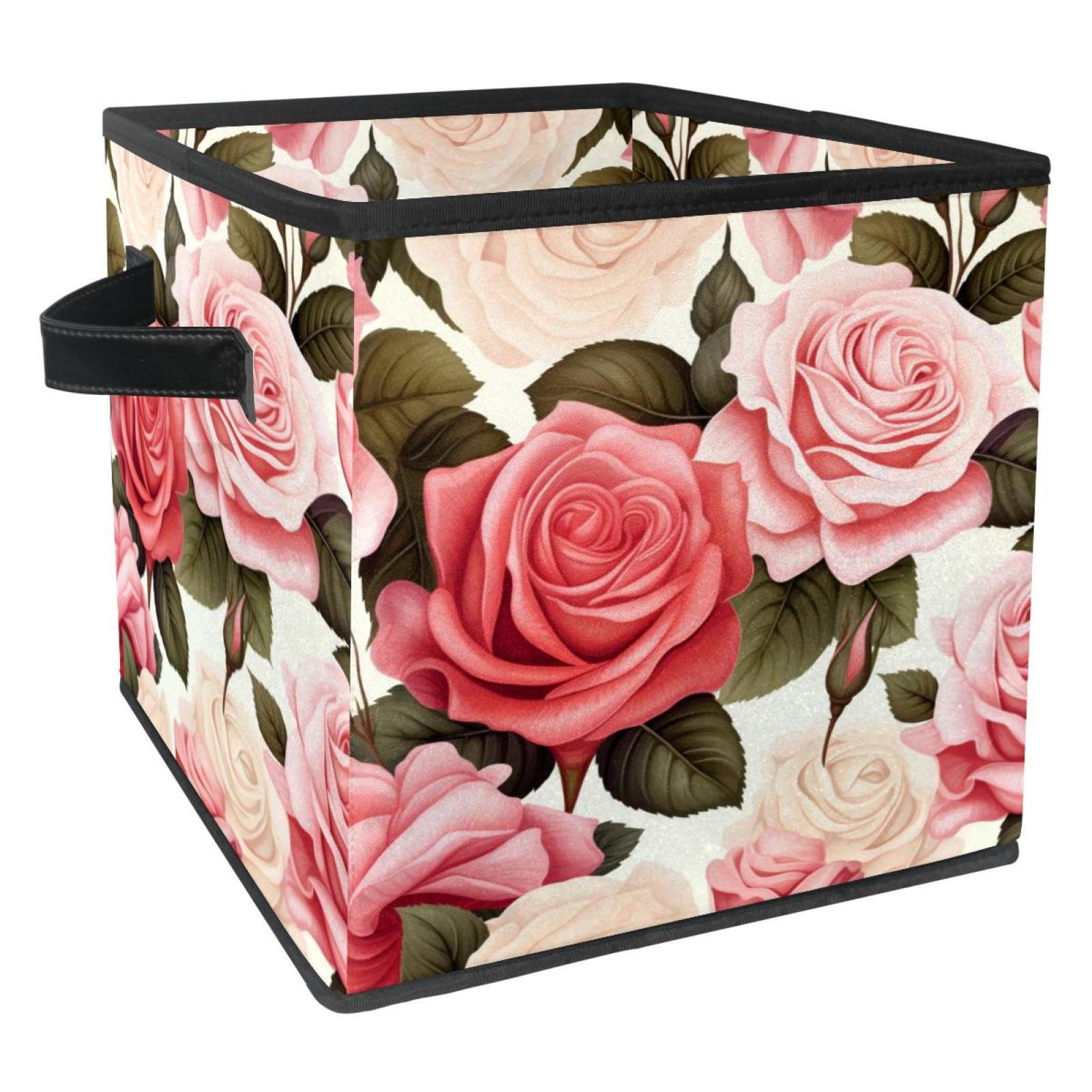 Rose Cube Organizer Storage Cubes Toy Storage Organizer Bins, Foldable ...
