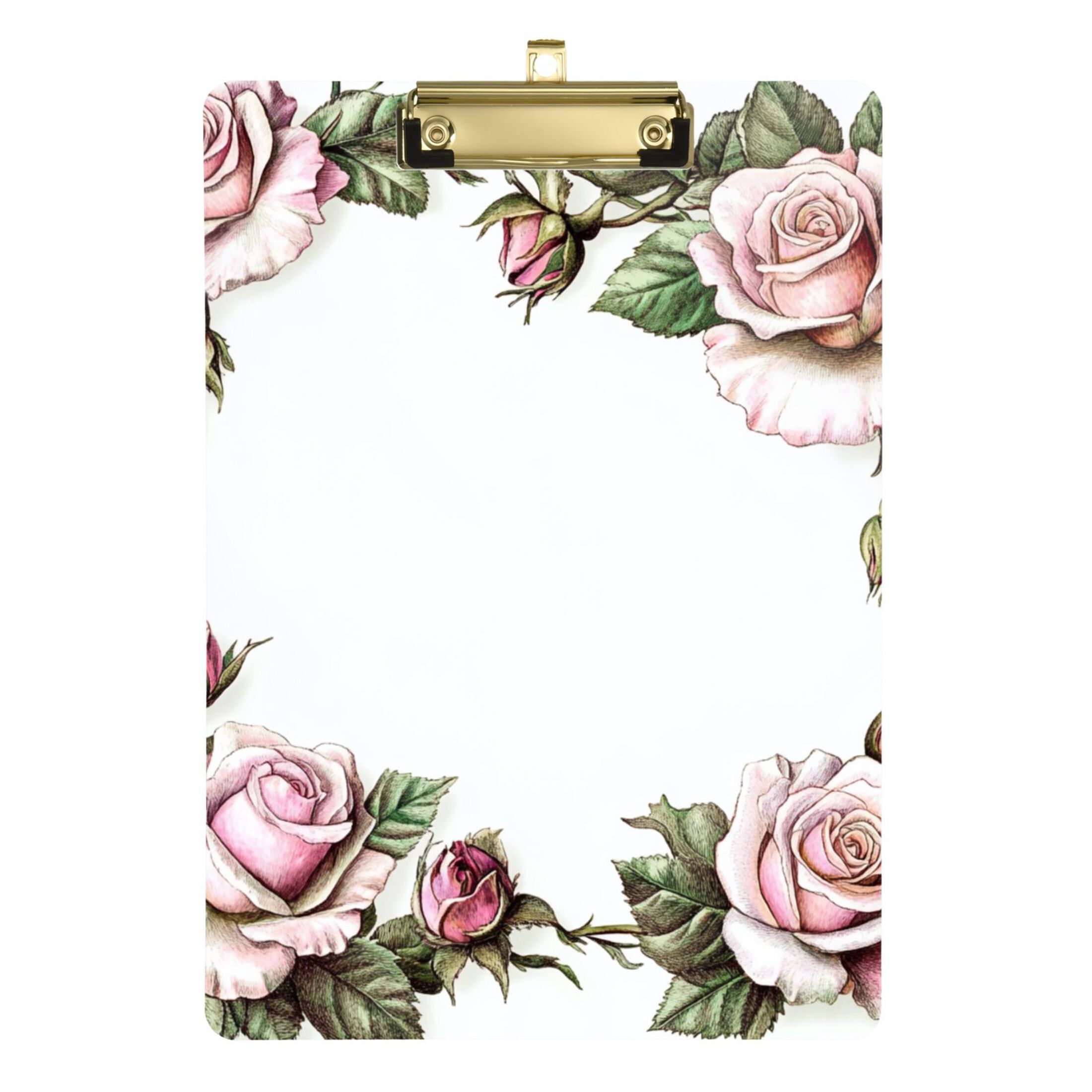 Rose Edge Alignment Chart Acrylic Clipboard with Gold Clip for ...