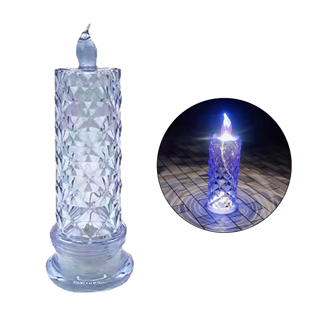 Rose Electric Candle Light Glowing Desktop Decorative Lamp Crafts for ...