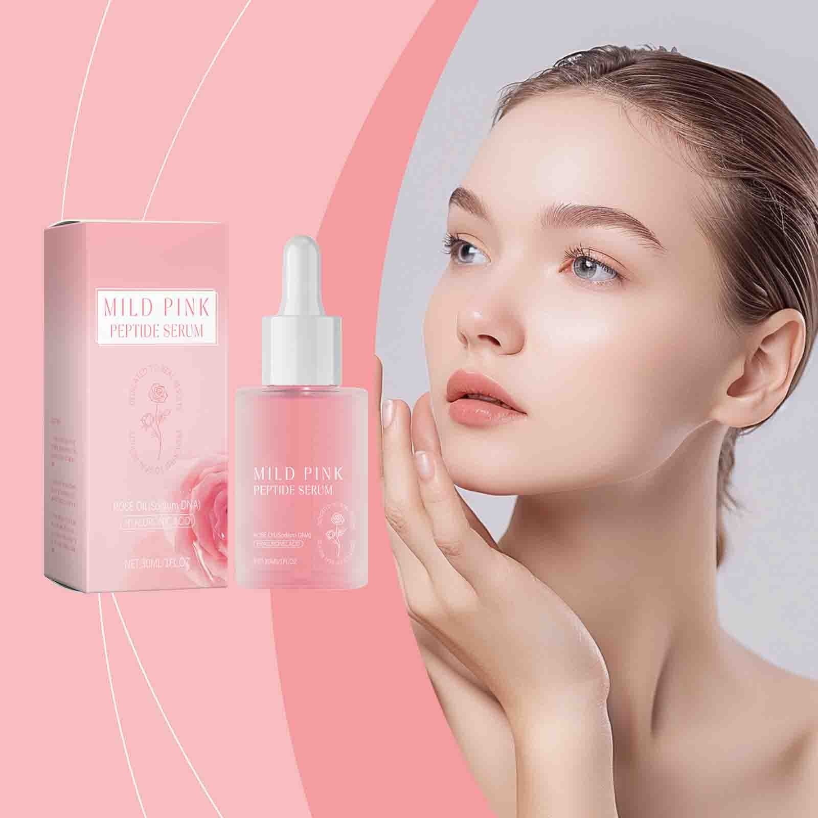 Rose Face Serum,Peptide Hydrating Serum Moisturizing Serum Brightening ...