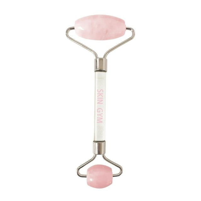 Rose Facial Massage Tool - Skin Gym Rose Quartz Gua Sha & Roller Set ...
