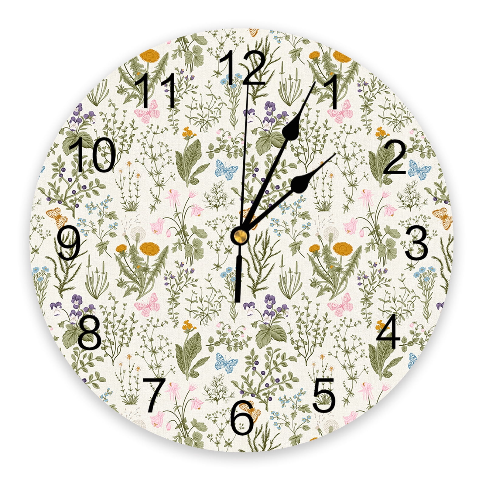 Rose Flower Abstract Design Clocks Silent Home Cafe Office Wall Decor ...