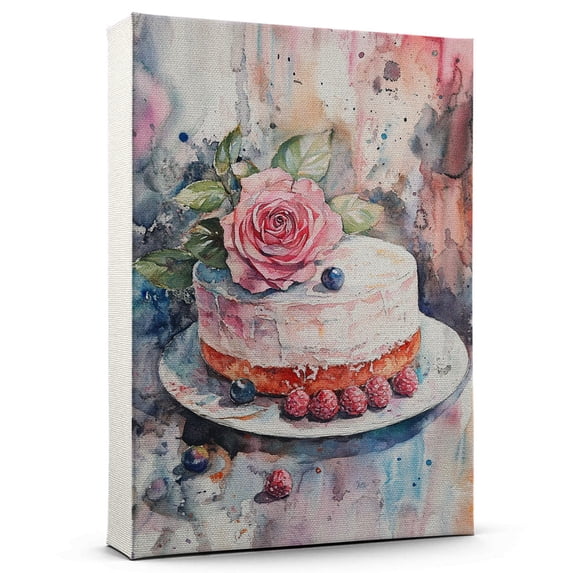 Rose Flower Canvas Wall Art 8x12 inches - Soft Cottagecore Neutral Rose ...