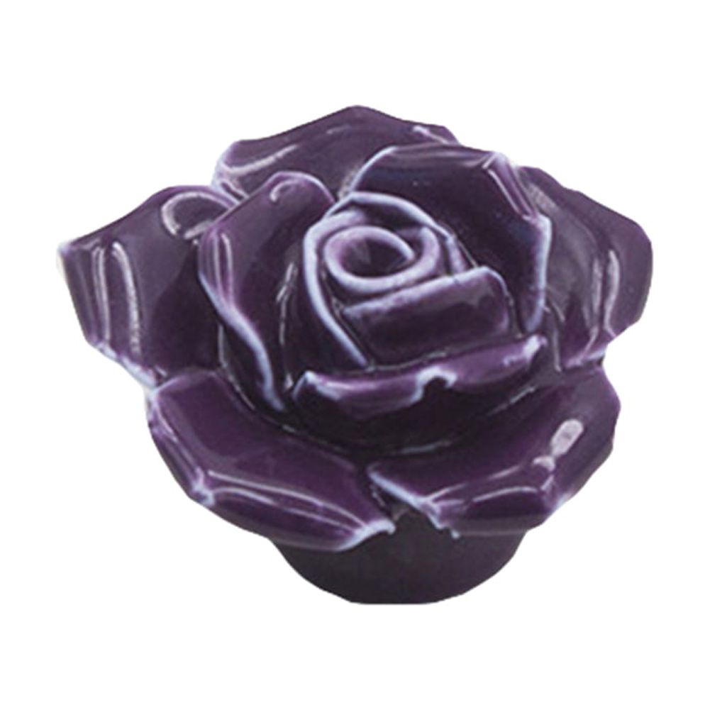 Rose Flower Ceramic Cabinet Wardrobe Drawer Cupboard Pull Knob Furniture Handle Dresser Knob ...