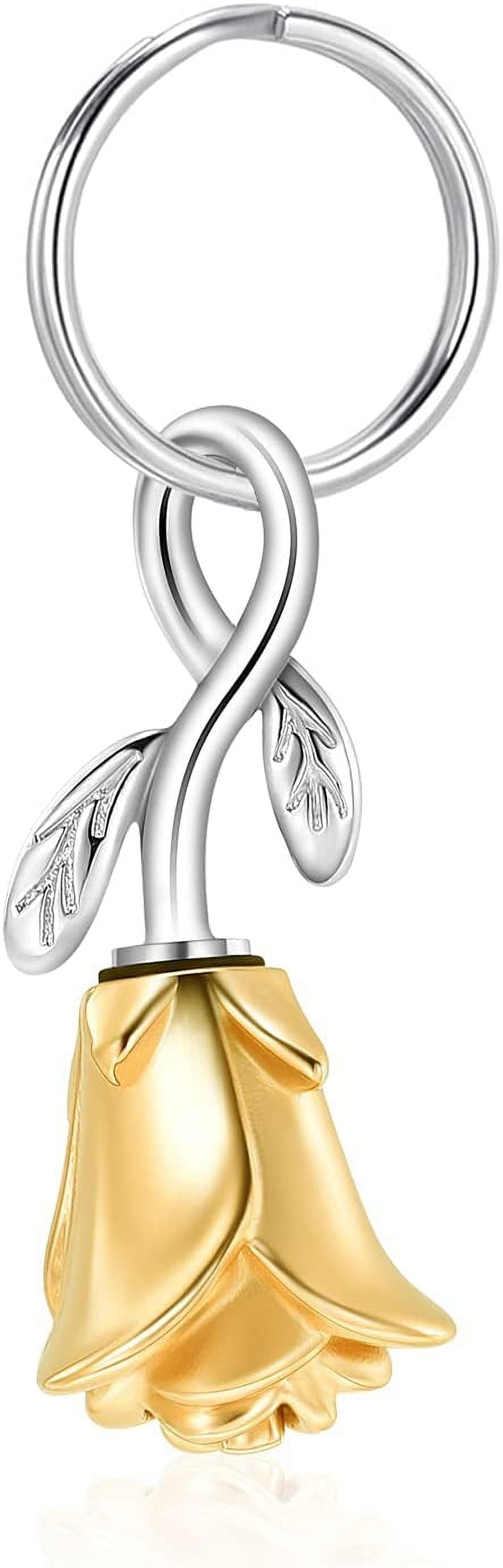 Rose Flower Cremation Jewelry Urn Keychain for Ashes Cremation Urn ...