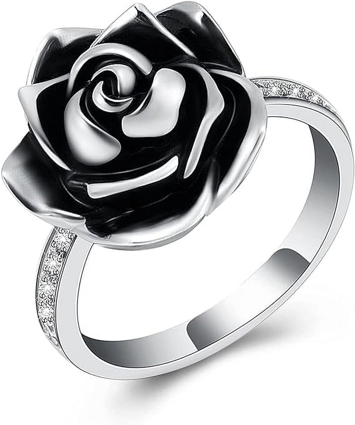 Rose Flower Cremation Jewelry Urn Ring for Ashes Funeral Keepsake Urn ...