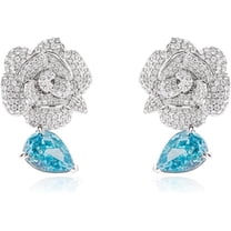 Ginkgo Leaf Women Dangle Earrings Simulated Diamond Drop Earrings for ...