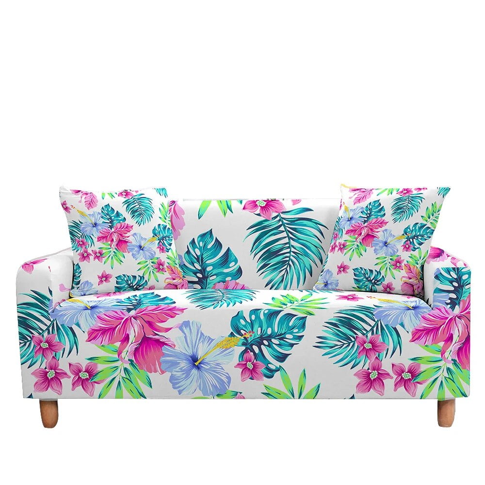 Rose Flower Elastic Sofa Cover for Living Room Butterfly Slipcover ...