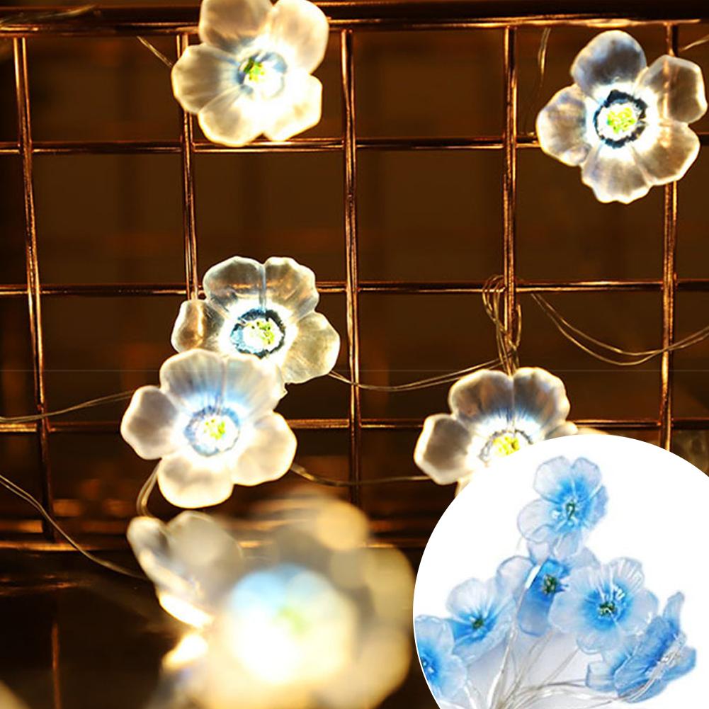 Rose Flower Fairy String Lights Battery Garden Party Lamp Wedding ...