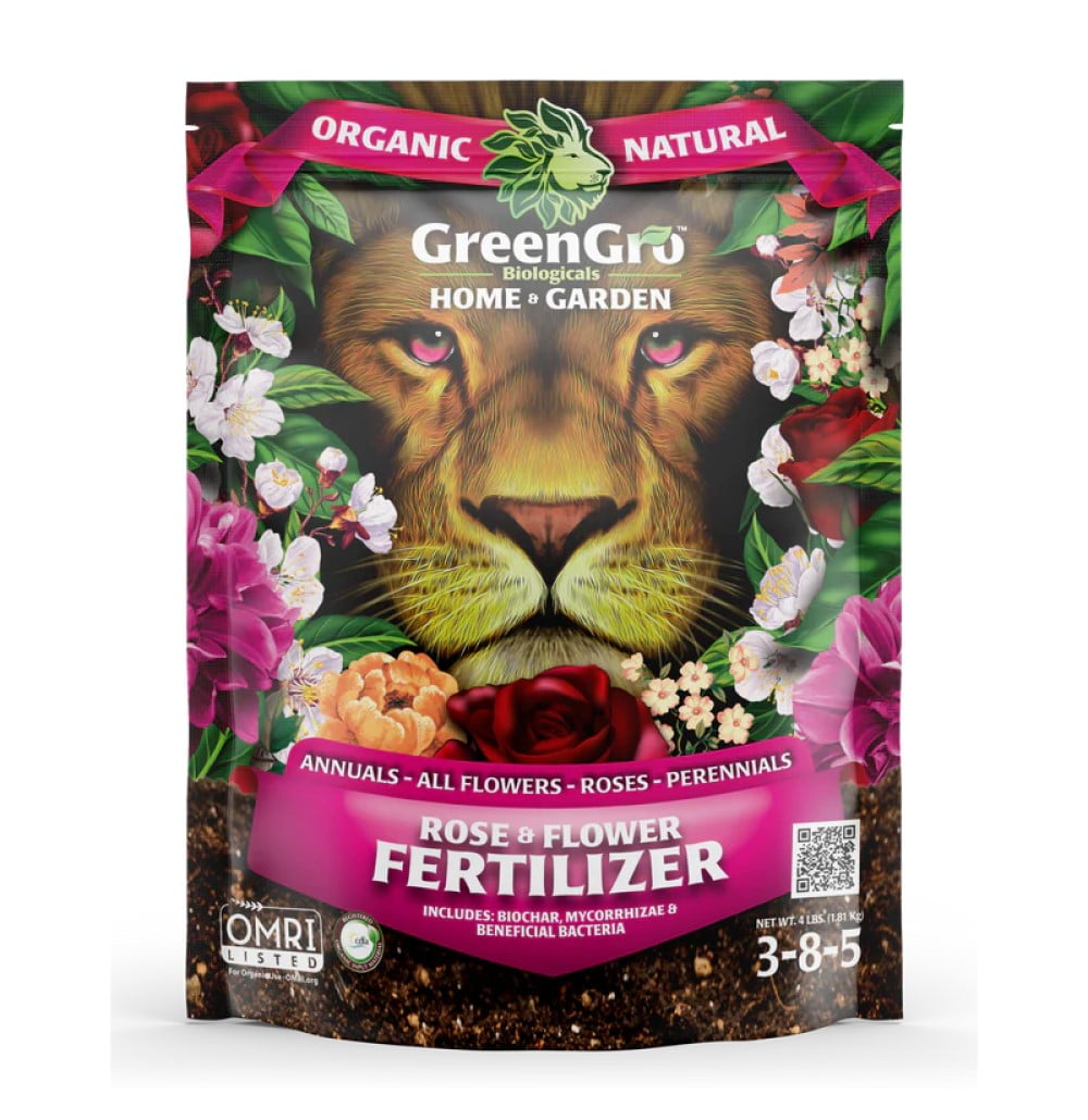 Rose & Flower Fertilizer - Natural and Organic OMRI Listed - 4 lb Bag ...