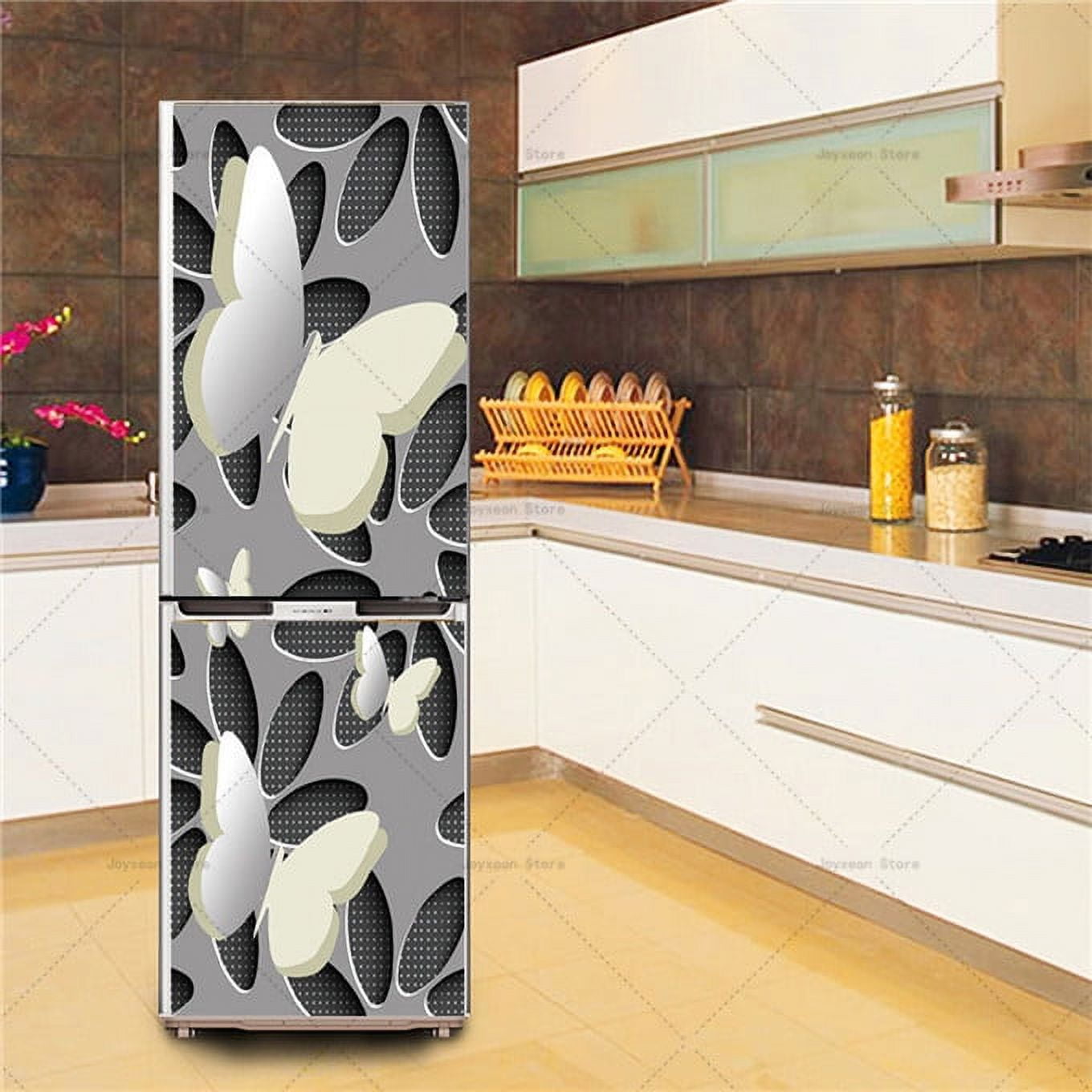 Rose Flower Full Cover Refrigerator Door Stickers Old Refrigerator ...