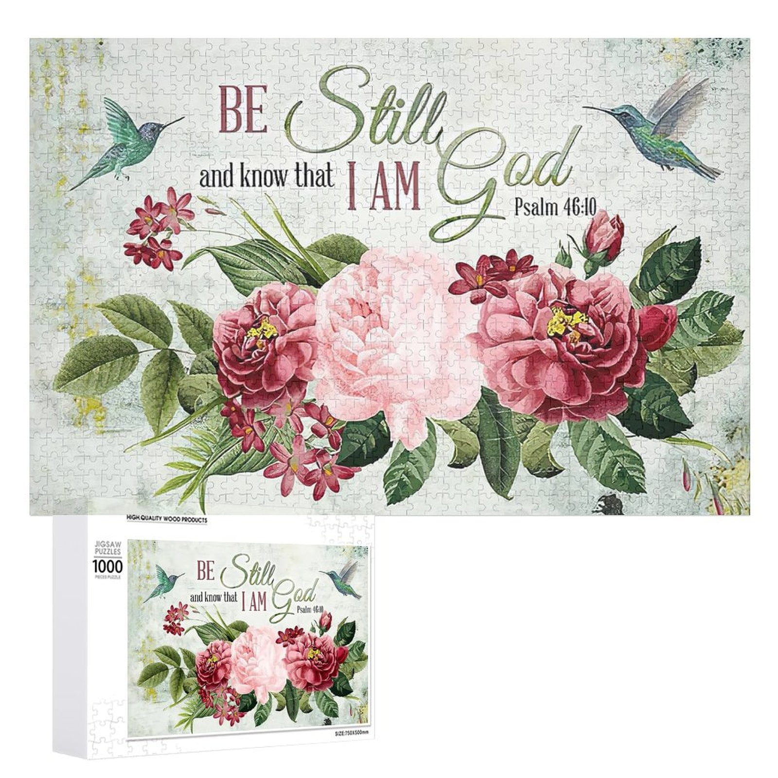 Rose Flower Hummingbird 1000 Piece Jigsaw Puzzle for Adults and ...