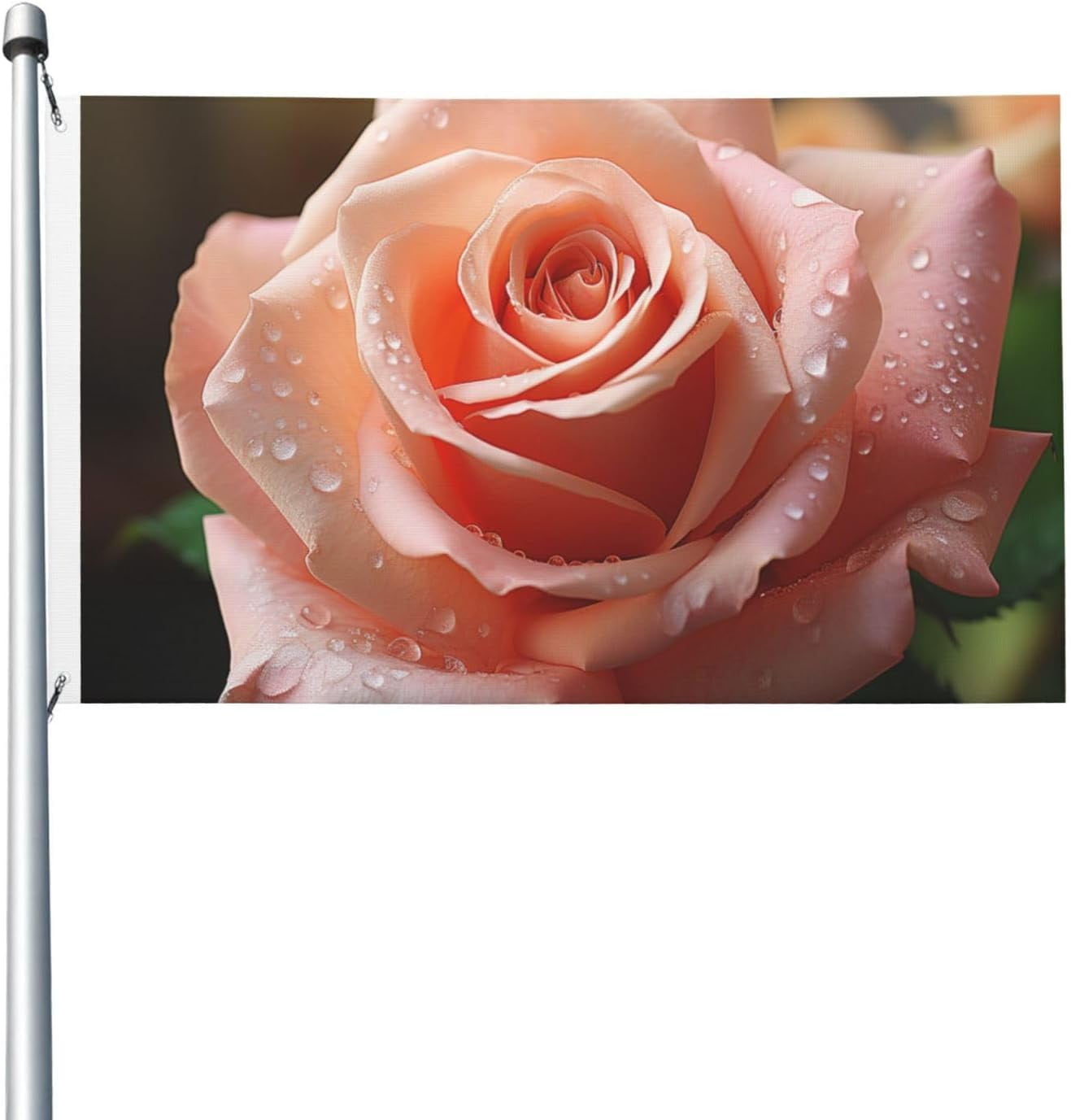 Rose Flower Pink Flag 2x3 ft Flags for Outside Funny Banner Garden Flag ...