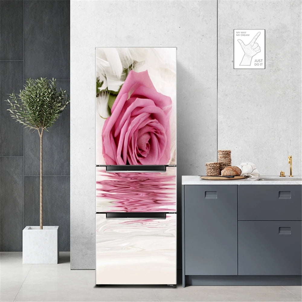 Rose Flower Refrigerator Sticker Peach Blossom Narcissus Home ration ...