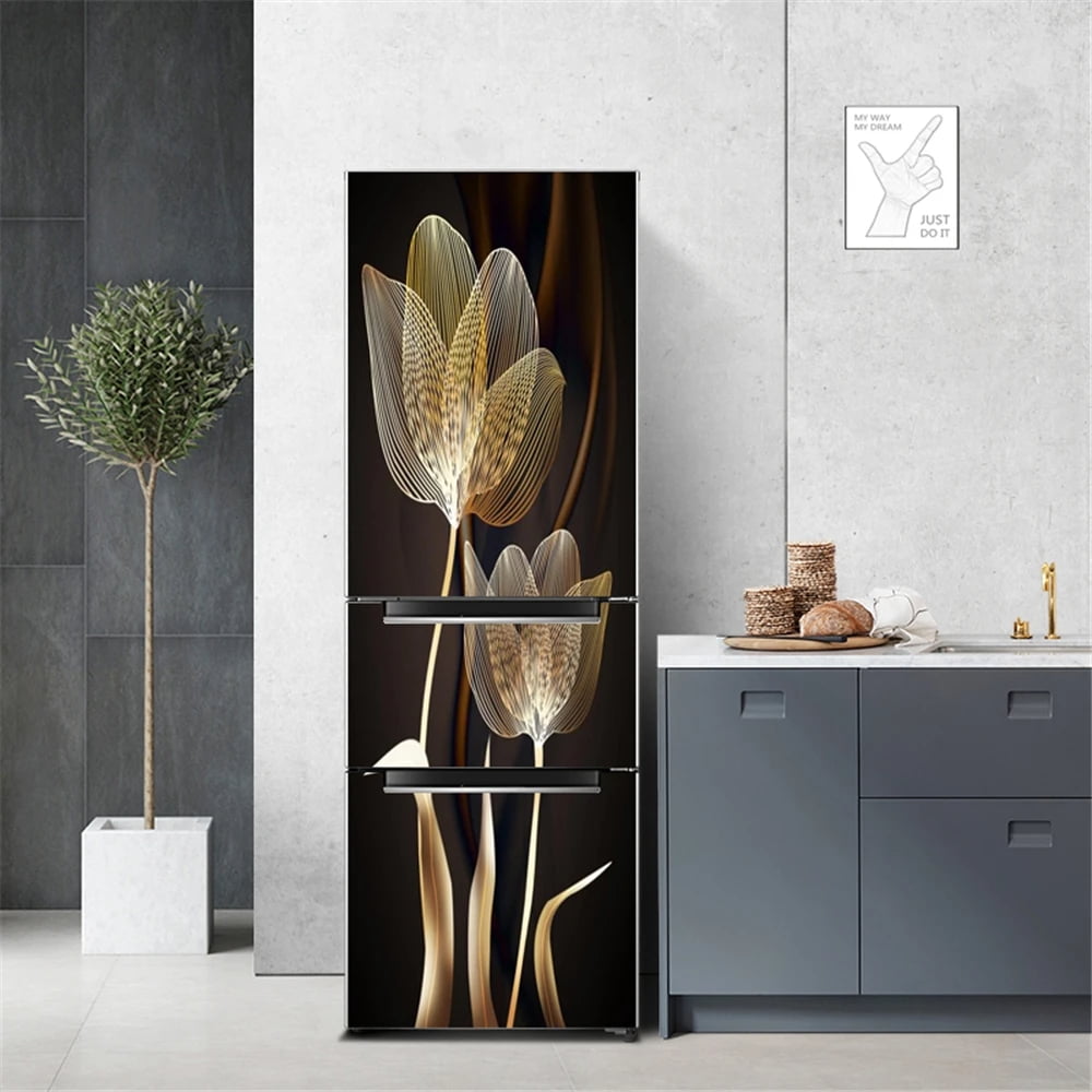 Rose Flower Refrigerator Sticker Peach Blossom Narcissus Home ration ...