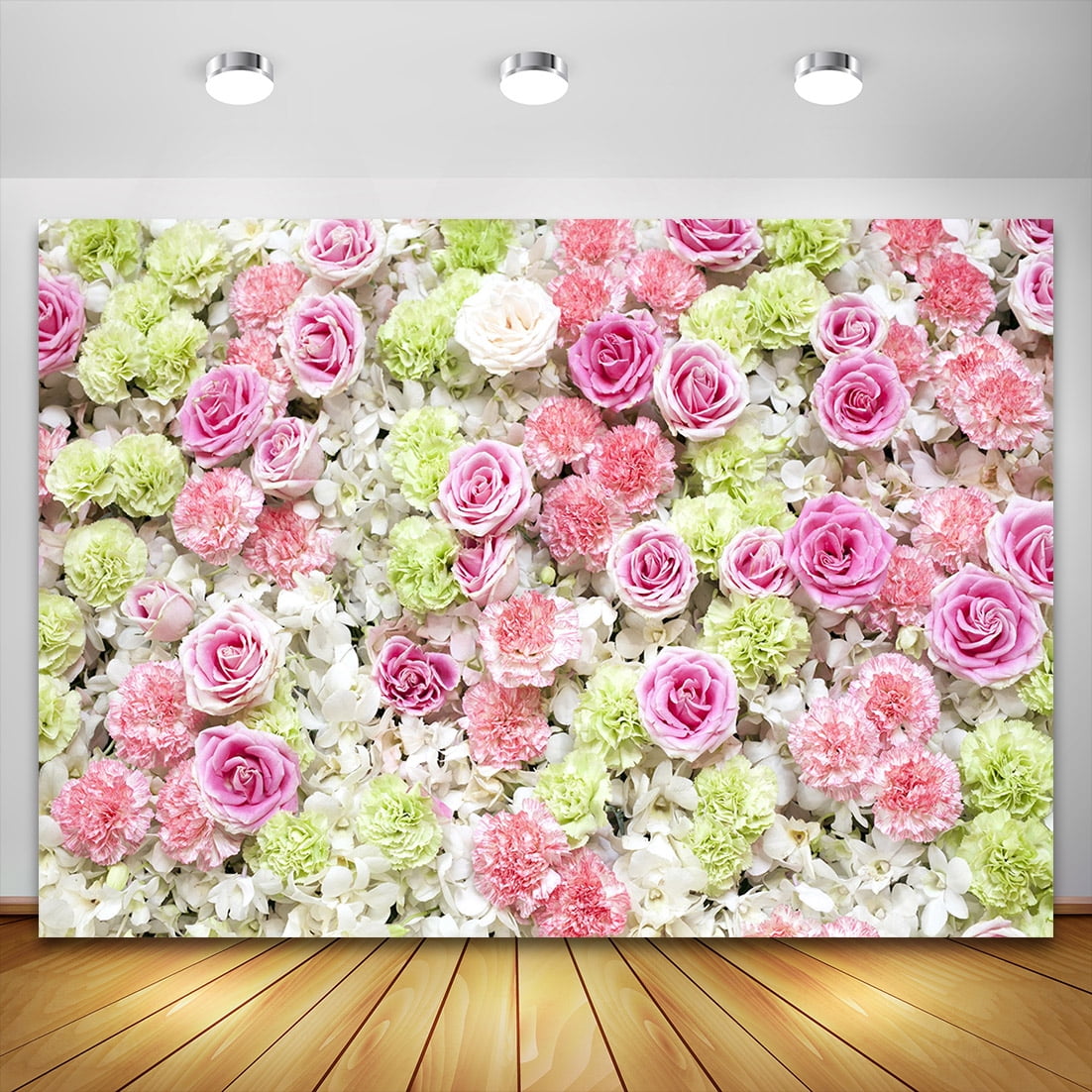 Rose Flower Wall r Banner Photo Background Birthday Party Wedding ...