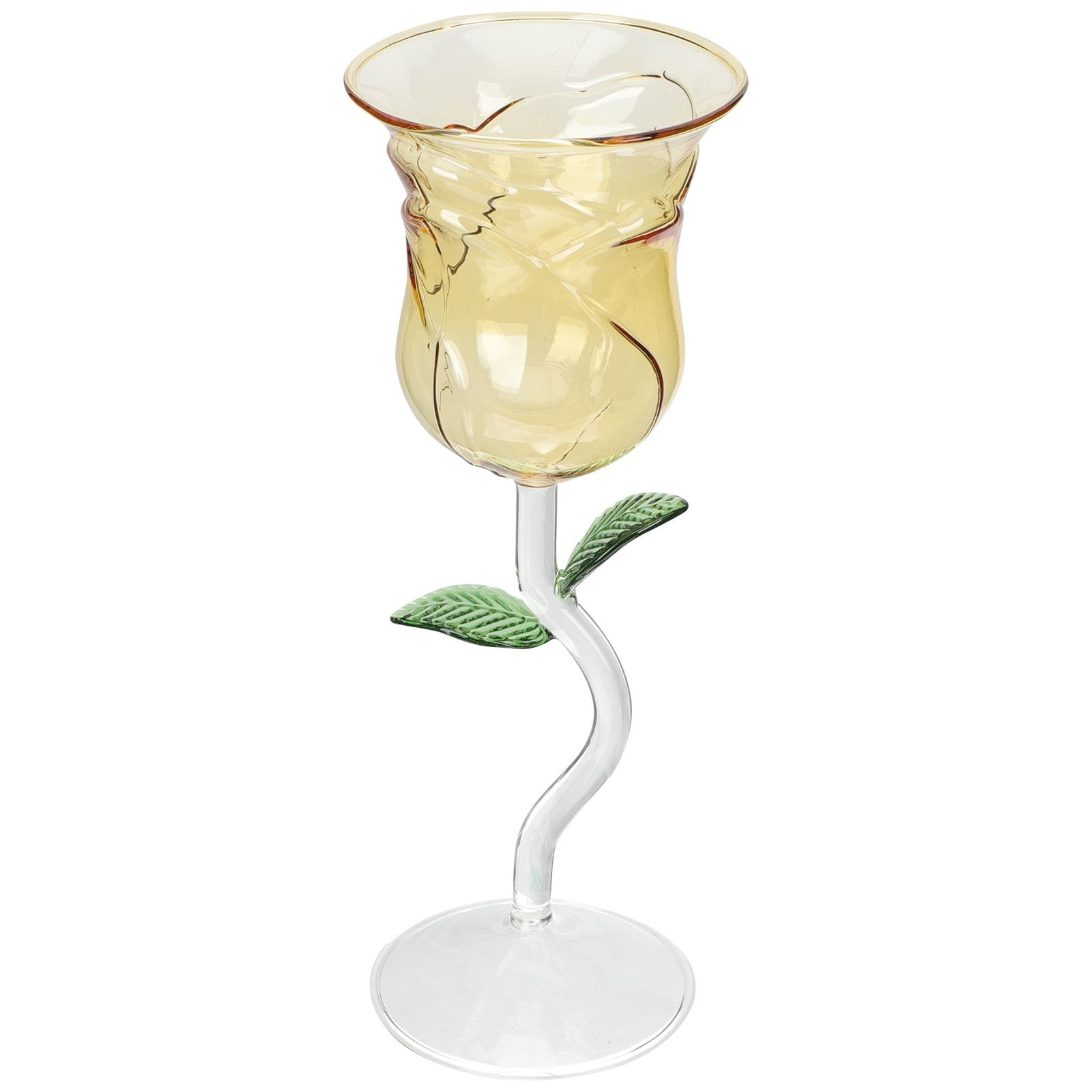 Rose Flower Wine Glass Rose Flower Goblet Glass Wine Cocktail Goblet For Valentines Day