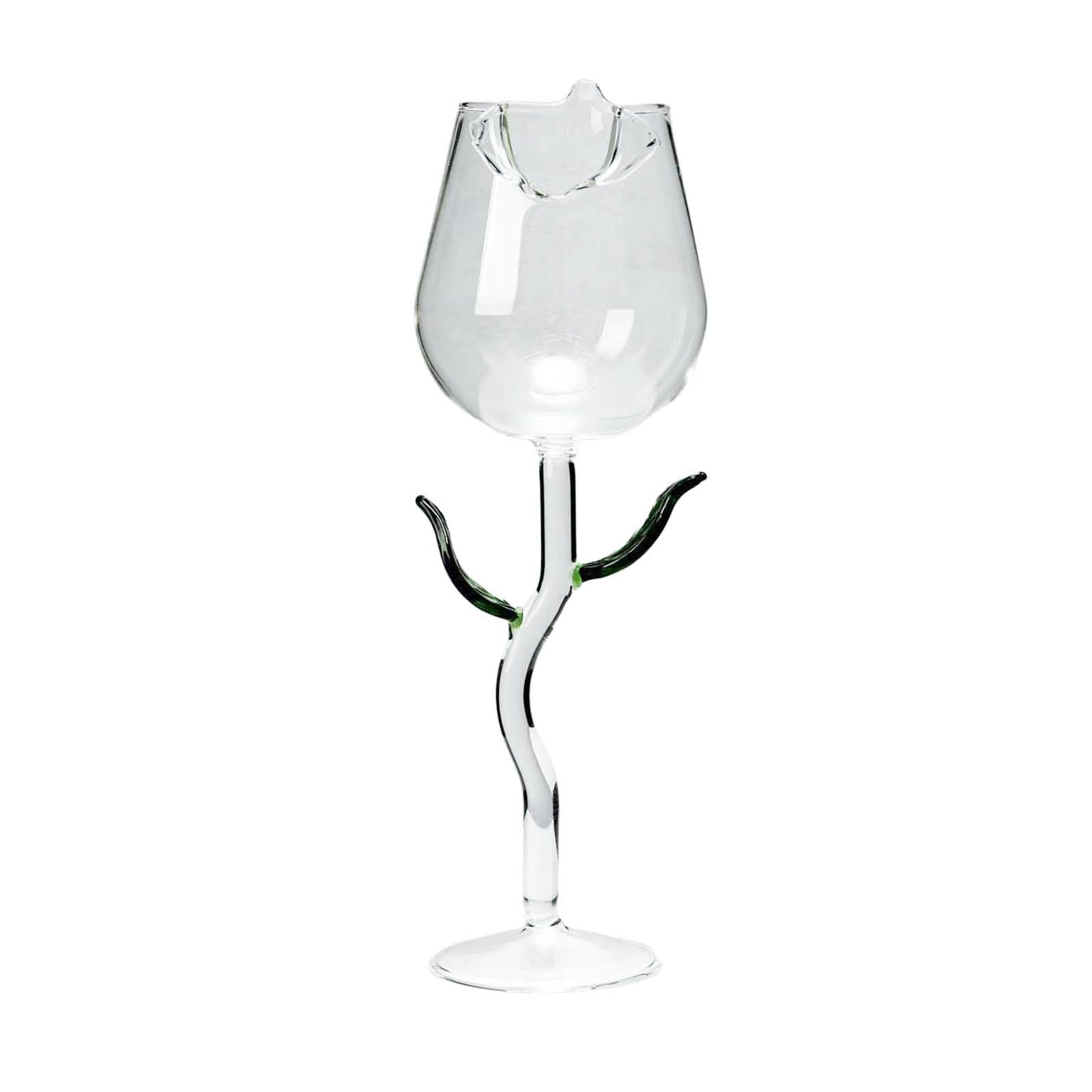 Rose Flower Glasses, Creative Red Glass, Rose Flower Goblet Juice Glass ...