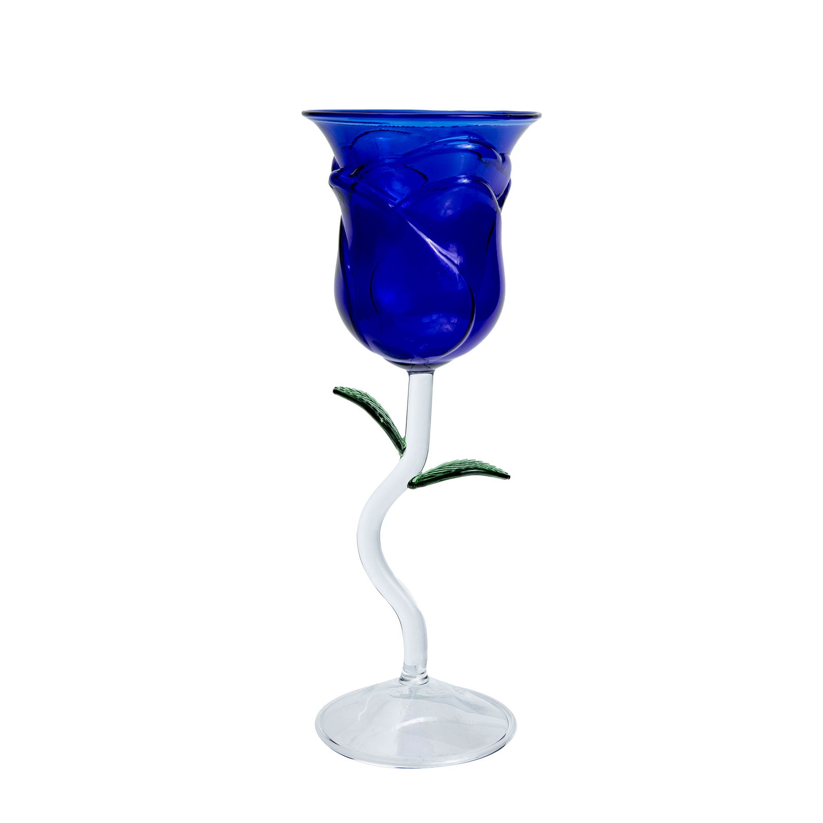 Rose Flower Wine Goblet Glass Rose Shaped Goblet Glass Cocktail Goblet For Bar