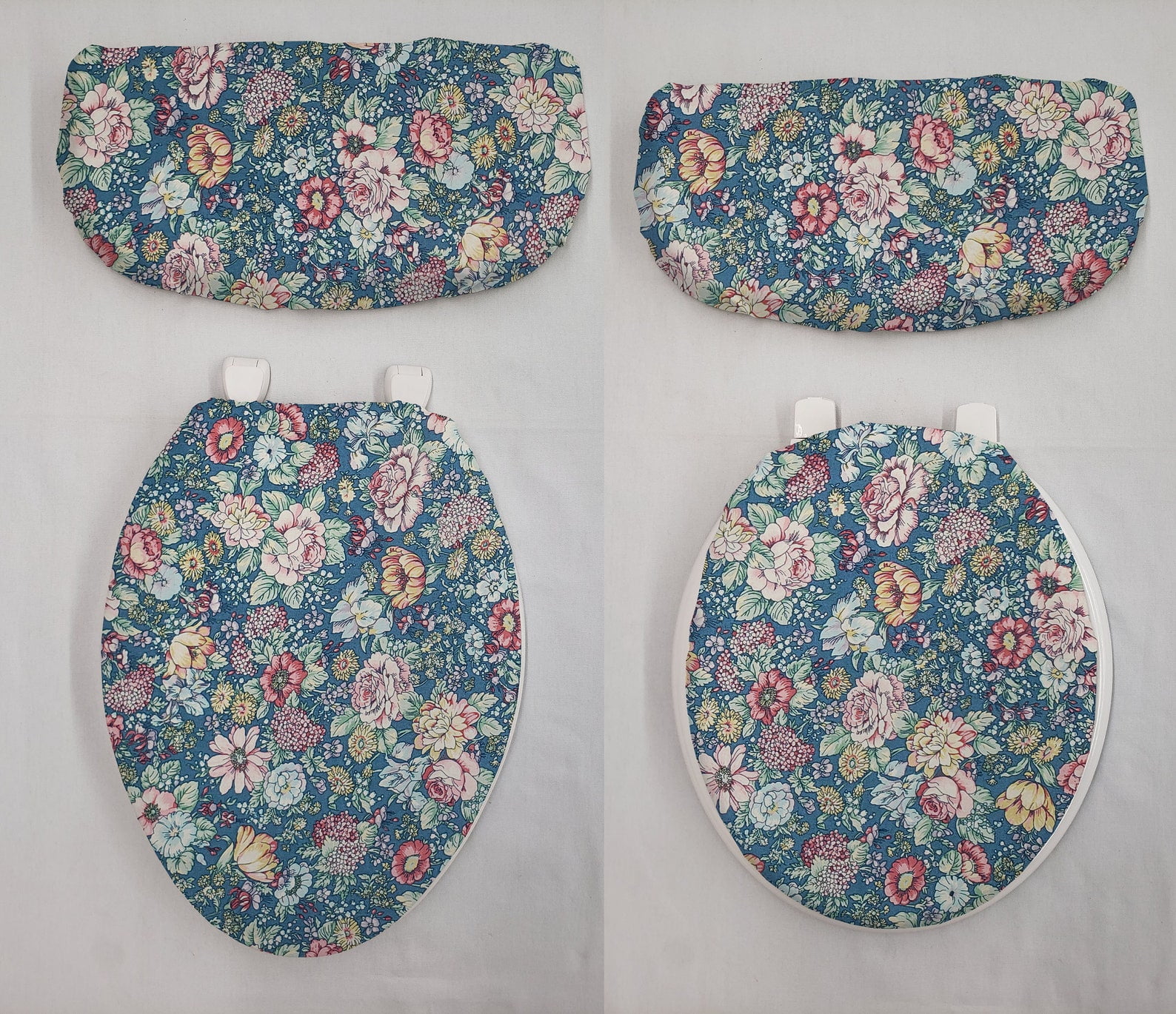Rose Garden Toilet Seat Lid and Tank Cover Set by Penny's Needful ...