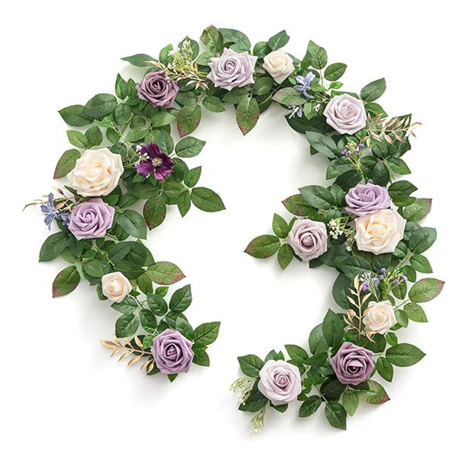 Rose Garland Wedding Arch Decor Artificial Flower Vines Hanging Rose ...