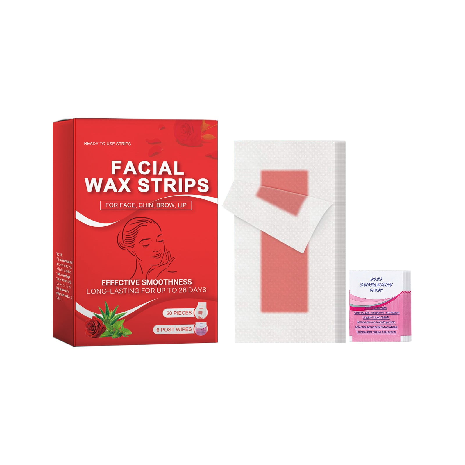 Rose Gentle Facial Hair Removal Wax Strip Is Gentle Non Irritating ...