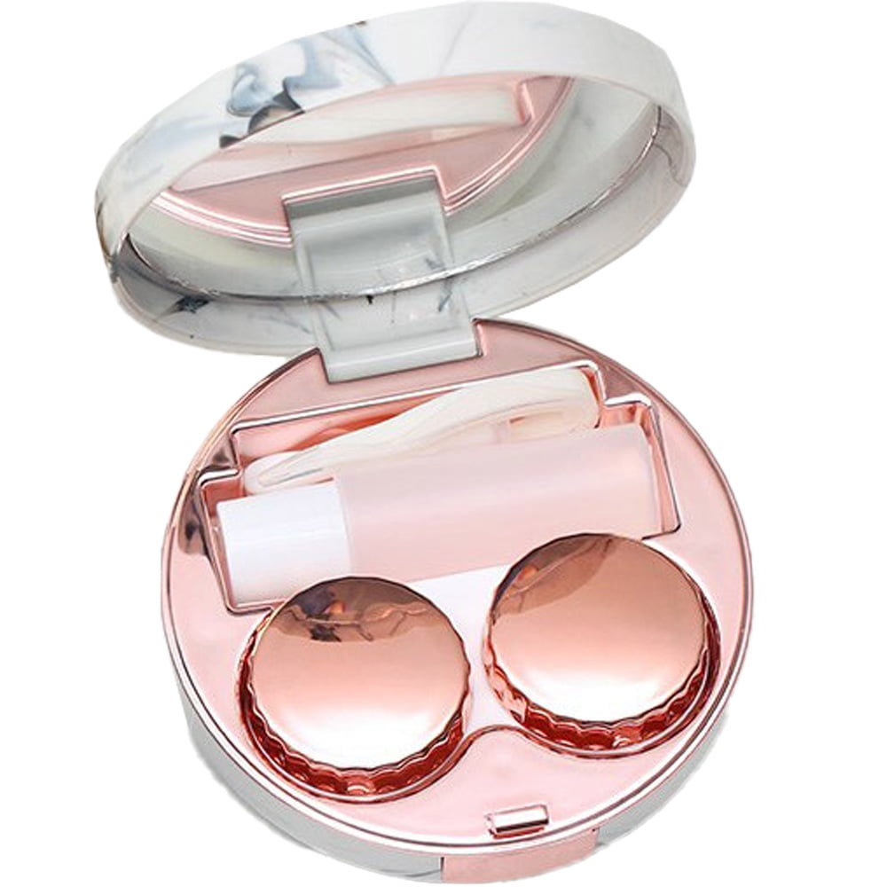 Rose Gold 1 Pack Portable Contact Lens Case, Eye Contacts Applicator ...